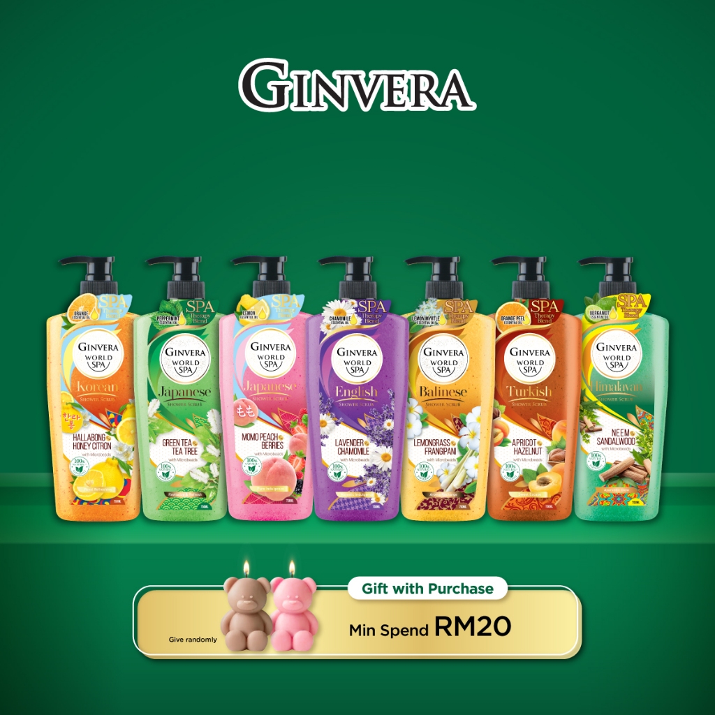 [Carton Deals 7 in 1] Ginvera World Spa Shower Scrub 750ml | Shopee ...