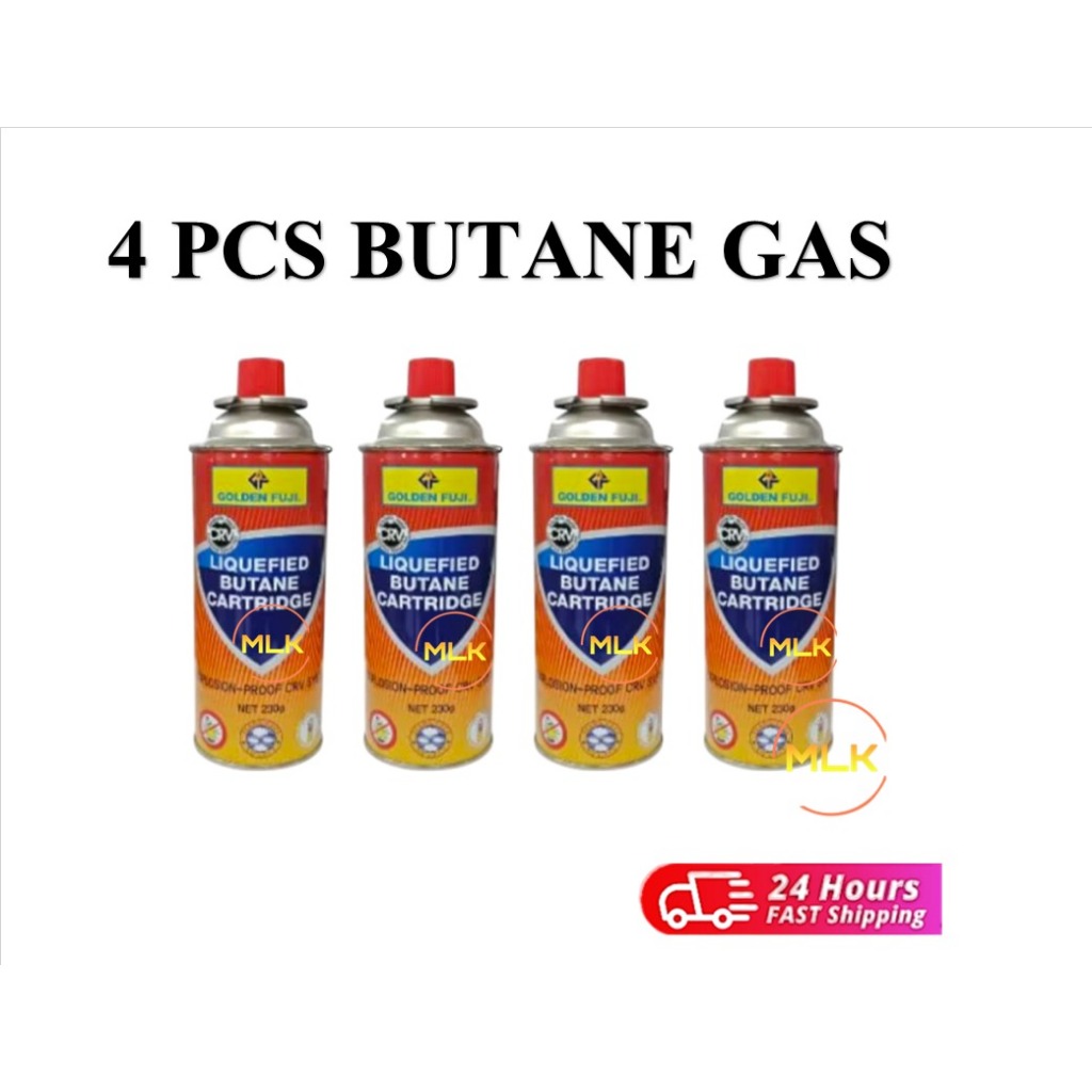 BUTANE GAS 4 PCS Refill/Cartridge Burner Butane Gas Outdoor Picnic ...