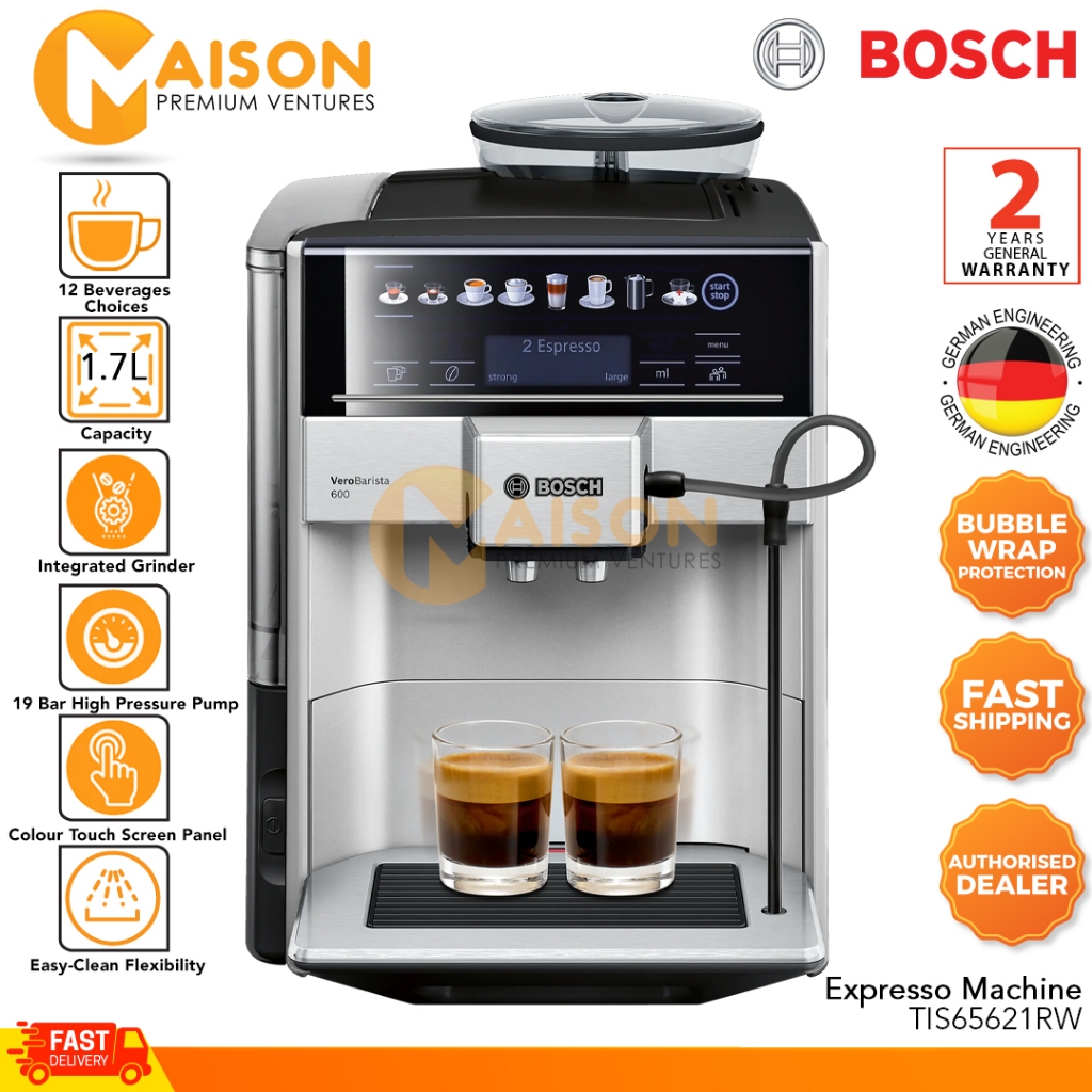 Bosch Fully Automatic Espresso Coffee Machine TIS65621RW 全自动咖啡机 Mesin ...