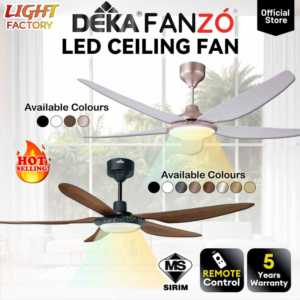 💡LED CEILING FAN💡DEKA F5DC LED PRO / FANZO TURBO LED Champion / ECOLUXE ...