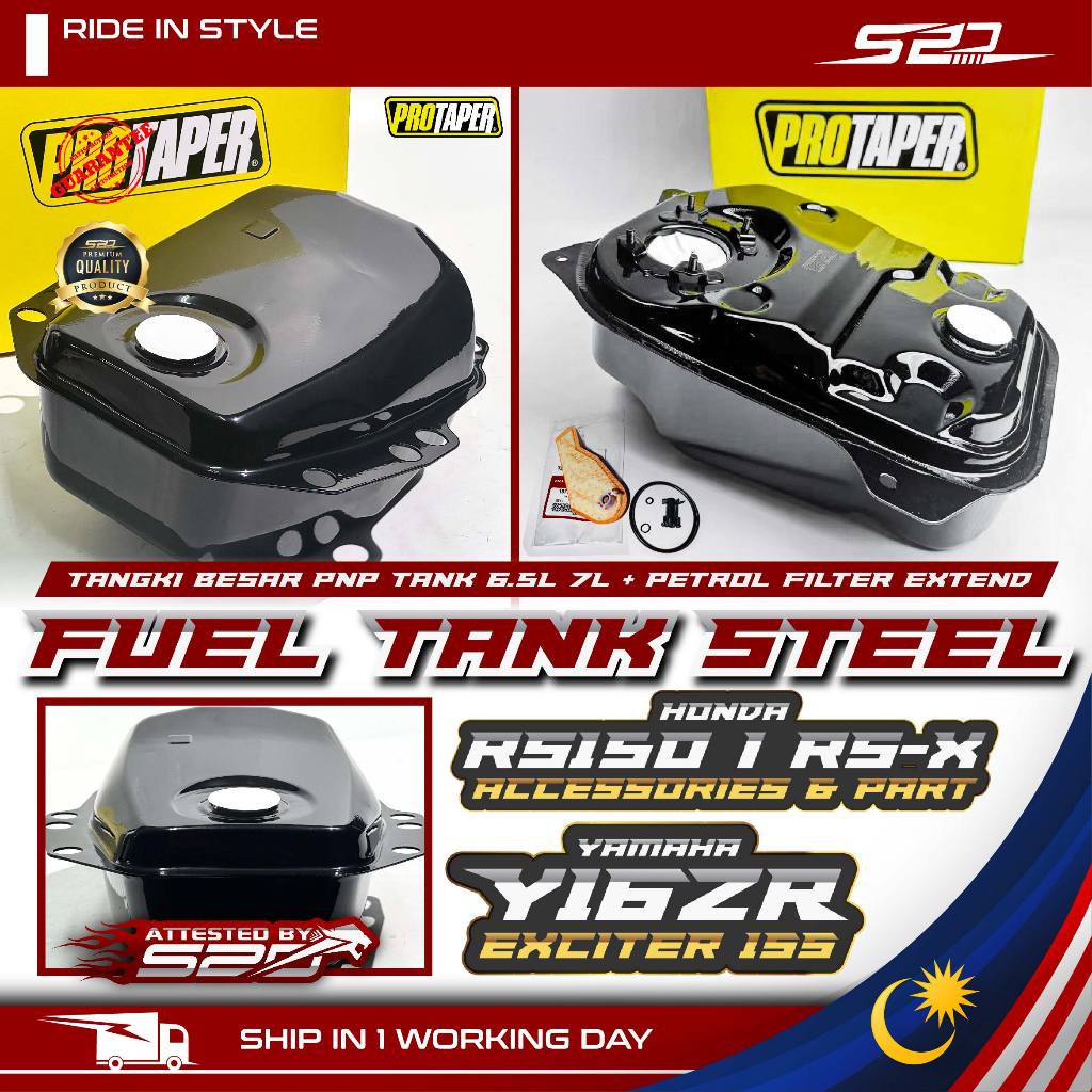 Fuel Tank Steel PROTAPER RS150R RS-X 150 Y16 Tangki Besar PNP Tank 6.5L ...