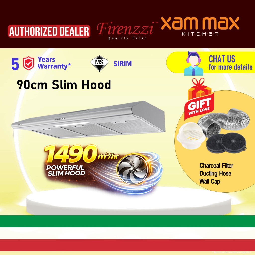 Firenzzi Slim Hood 60cm / 90cm FH-902XP/SS / Kitchen Hood / Firenzzi ...