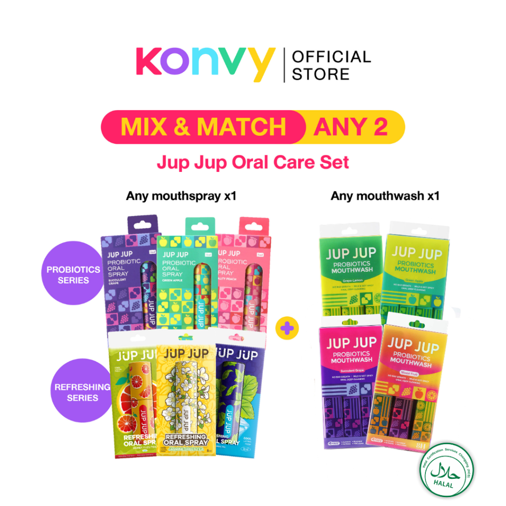 JUP JUP Oral Care Set (JUP JUP Probiotics Mouthwash + Probiotics Oral ...