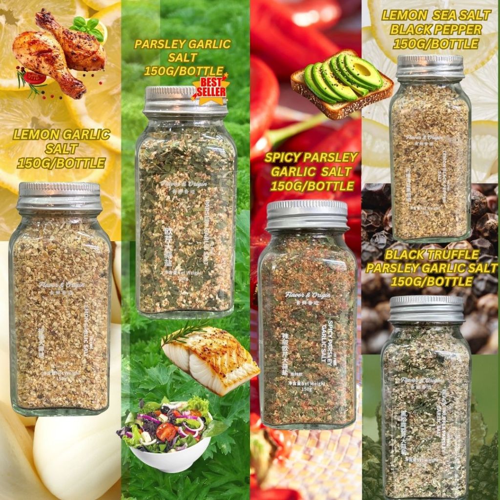减脂推荐 欧芹大蒜盐粉 Parsley Garlic Salt Powder Cooking Spices/Serbuk Garam ...
