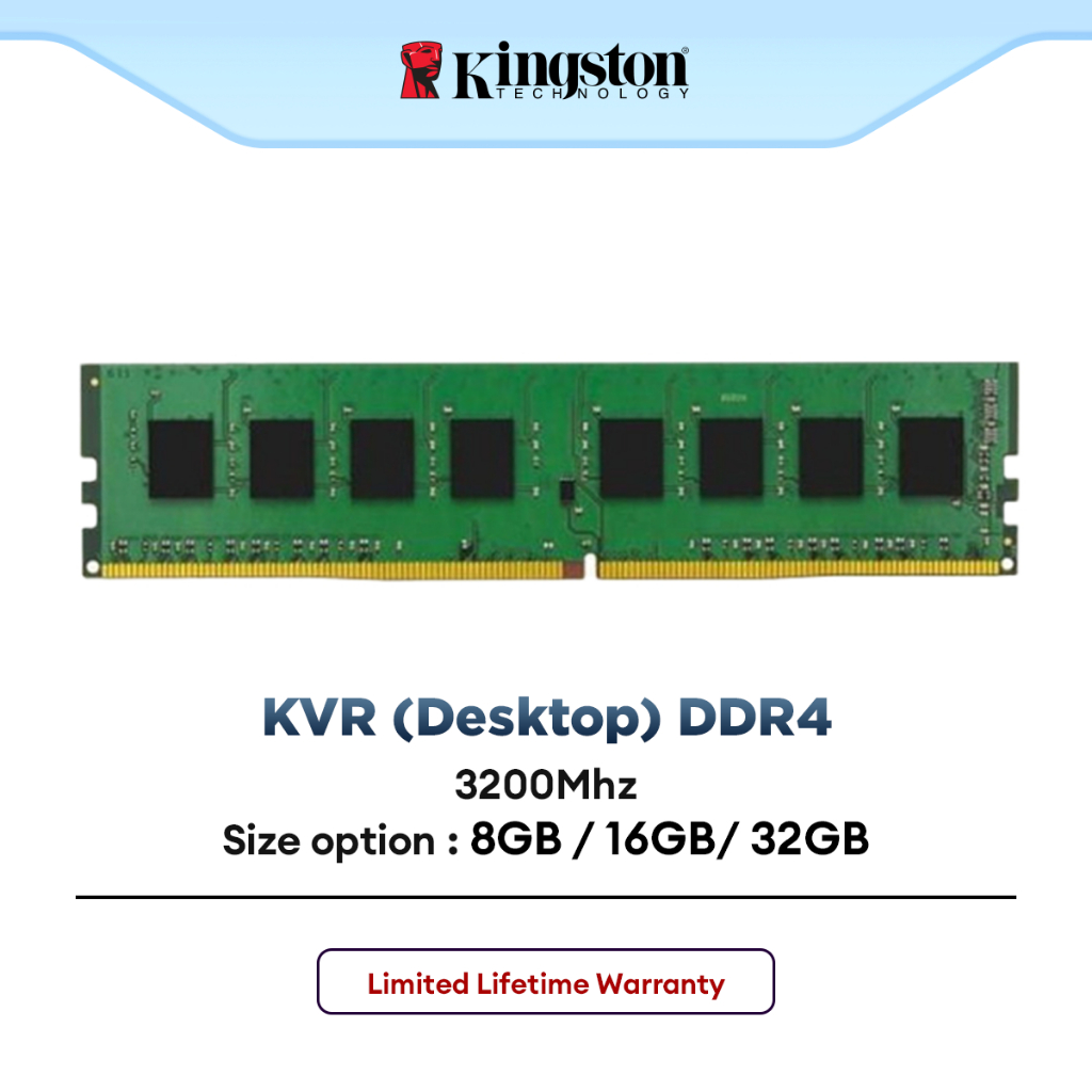 Kingston KVR Desktop (PC) DDR4 3200Mhz Value RAM (8GB / 16GB / 32GB ...