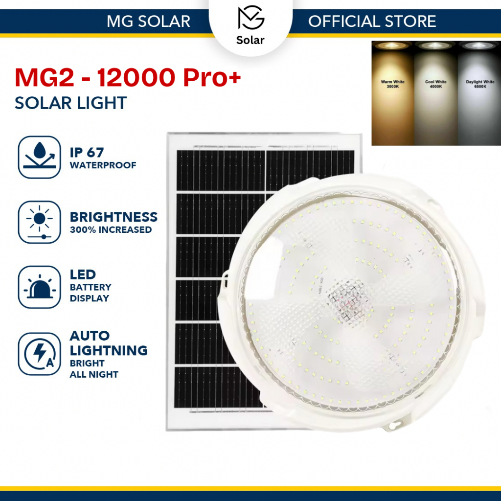 MG SOLAR Light Indoor Lamp LED Solar Light Ceiling Bedroom Lamp lampu ...