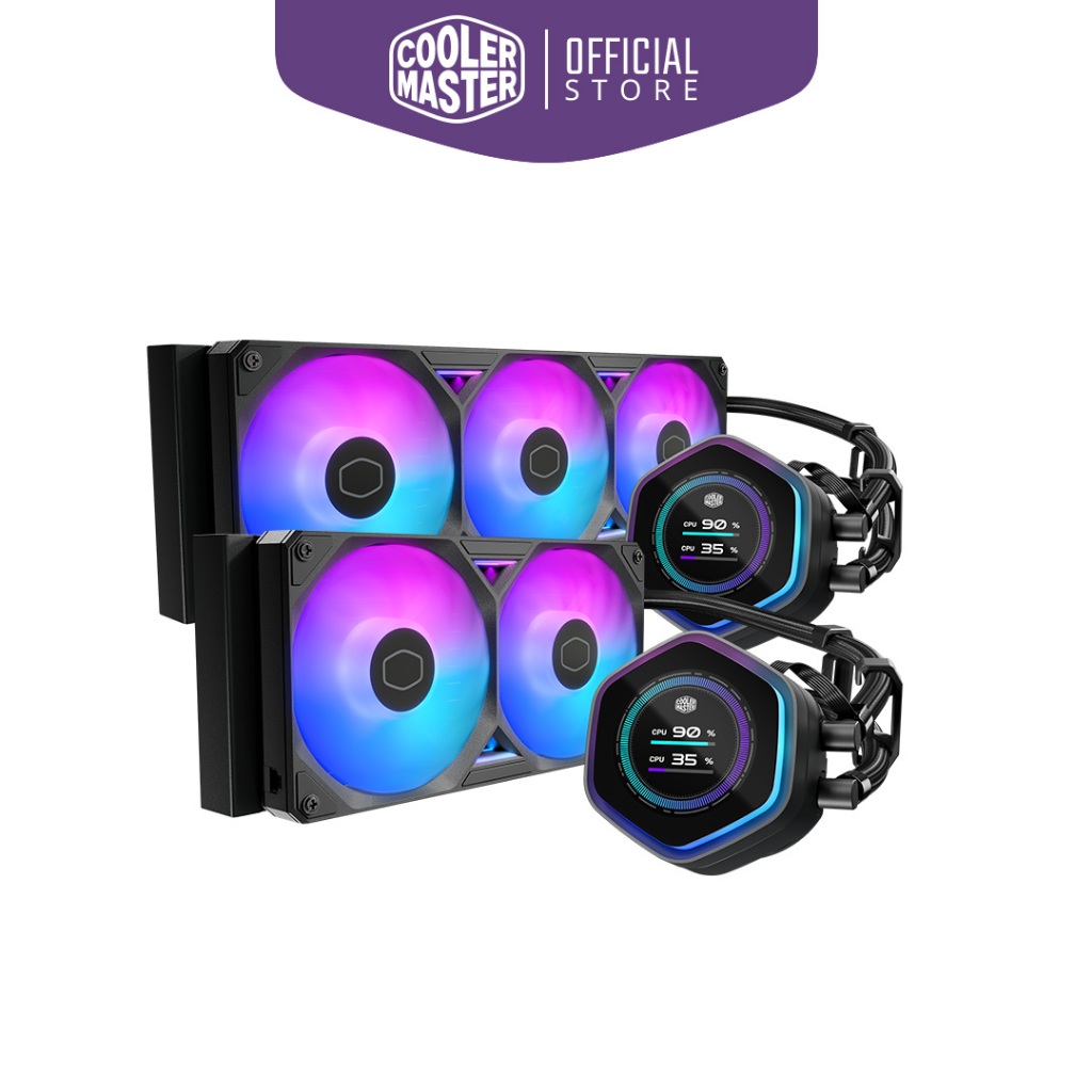 Cooler Master MasterLiquid Atmos II LCD | 240MM / 360MM | AIO CPU ...