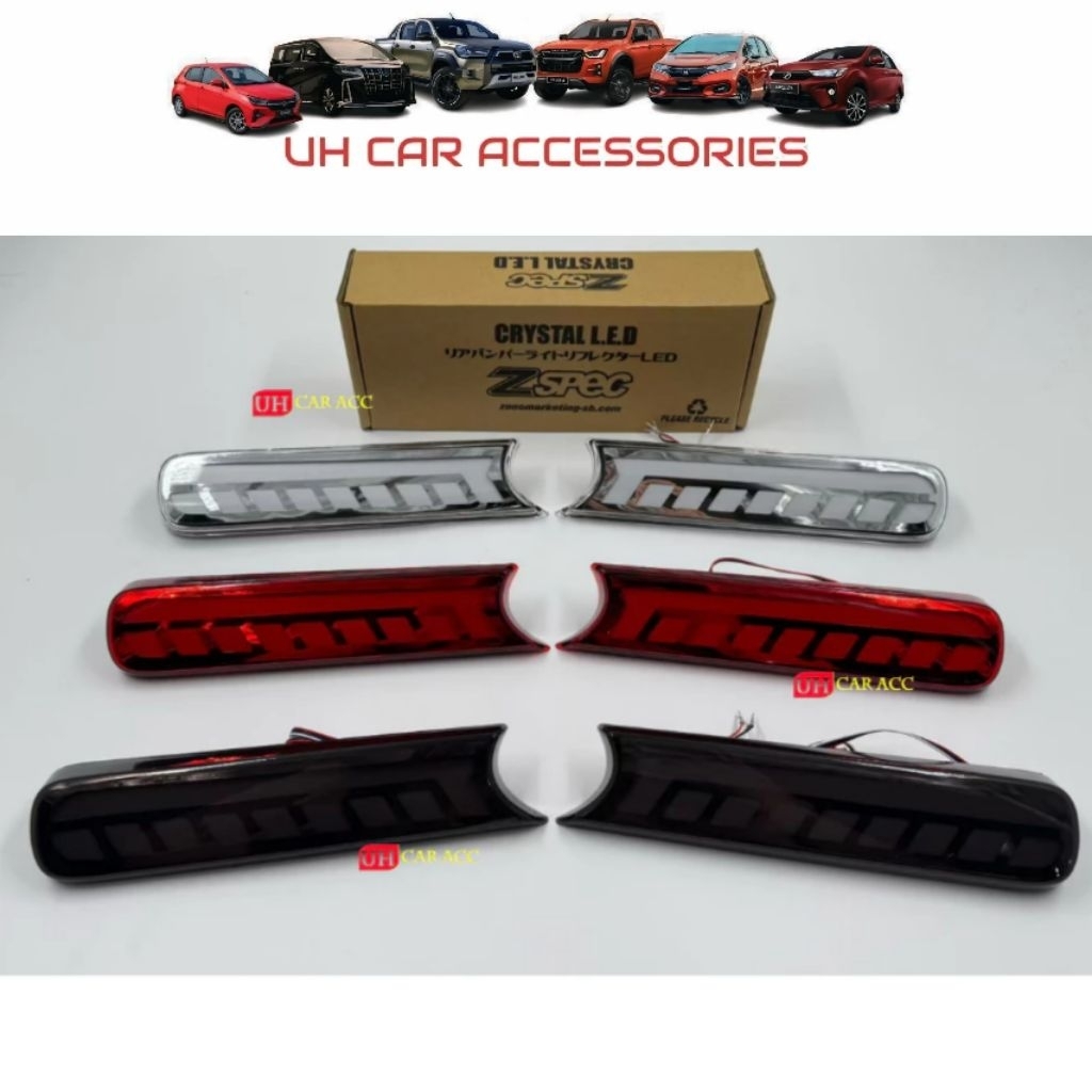 PERODUA AXIA 2023 2024 2025 rear bumper led reflector light lamp lights ...