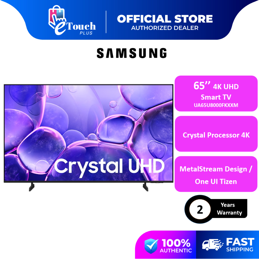 Samsung 65 Inch Smart 4K UHD TV UA65U8000FKXXM Television Televisyen ...