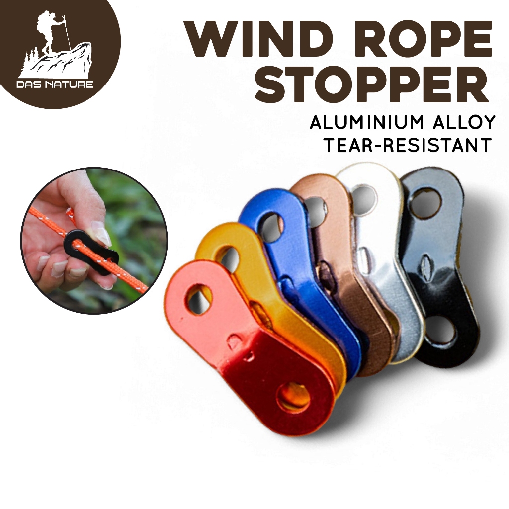 Aluminium Wind Rope Stopper Guy line Cord Adjuster Rope Tensioner ...