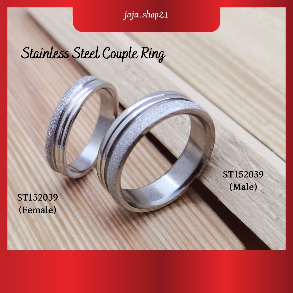 READY STOCK | 316 Stainless Steel Couple Ring | 316不锈钢 情侣/订婚戒指 | Cincin ...