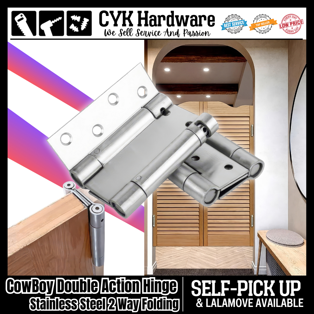 4''(100MM) Stainless Steel Cowboy Hinges Cowboy Door Double Action ...