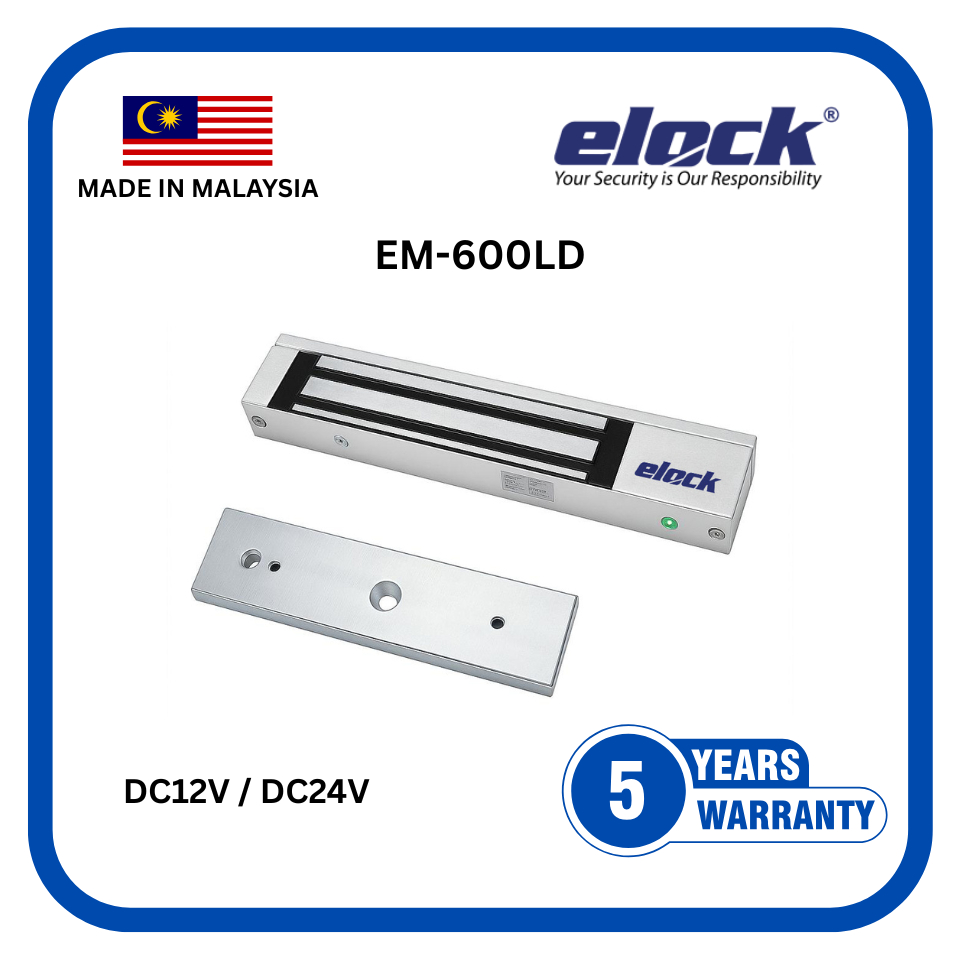 ELOCK EM600LD MAGNETIC DOOR LOCK (DOUBLE LOCK & ZL BRACKET BUNDLE ...