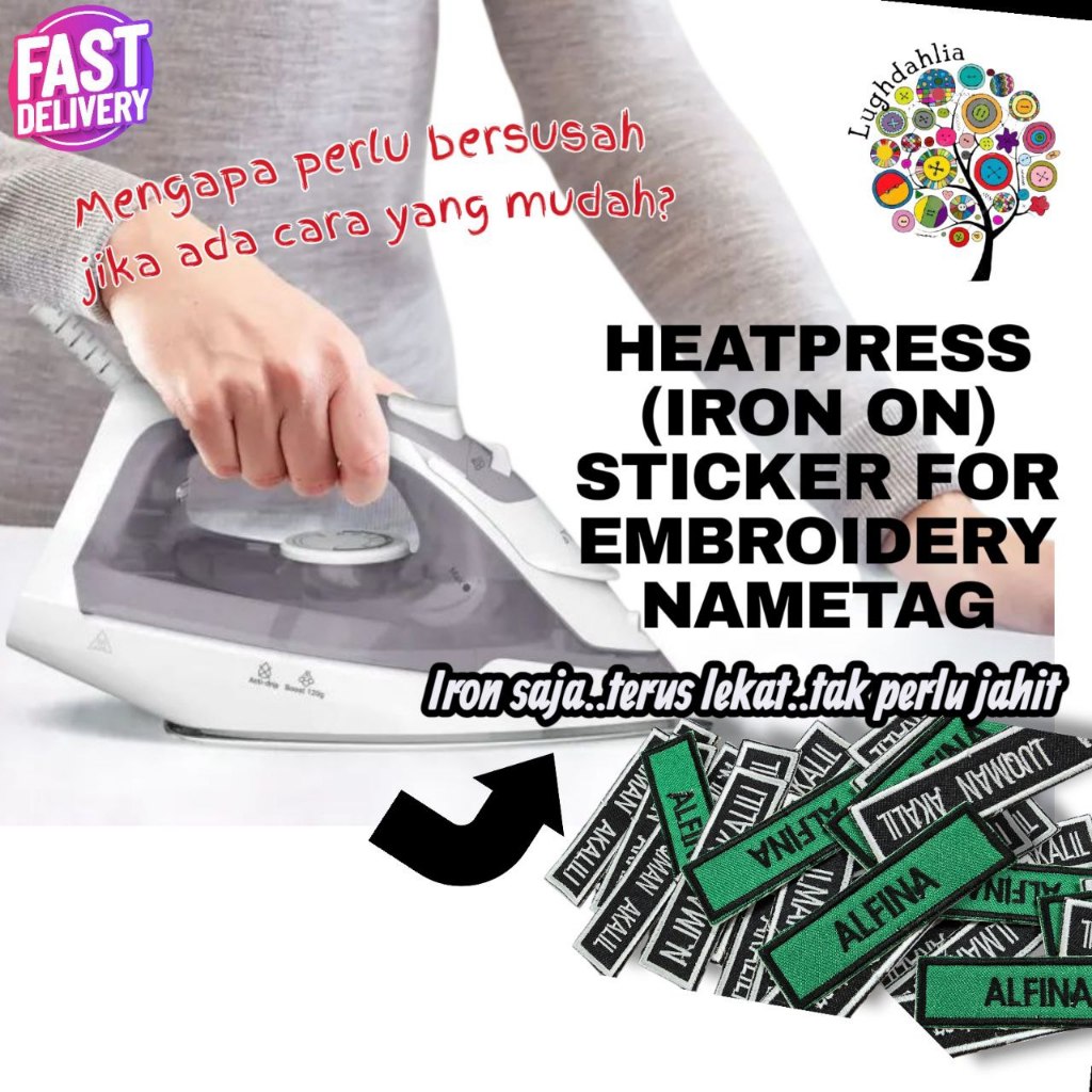ADD ON HEATPRESS STICKER - (sticker sahaja - bukan nametag ) khas untuk ...