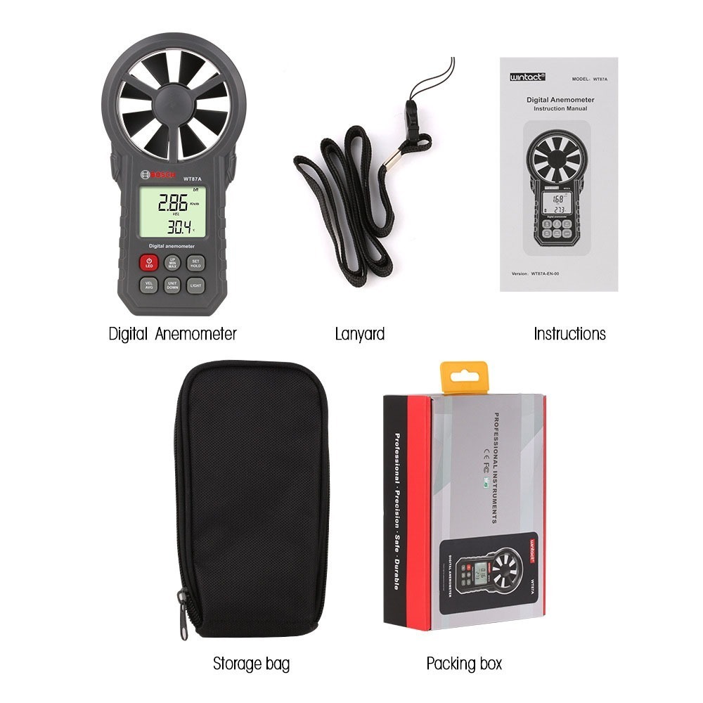 German Spot Bosch Handheld Anemometer Portable Anemometer CFM Meter ...