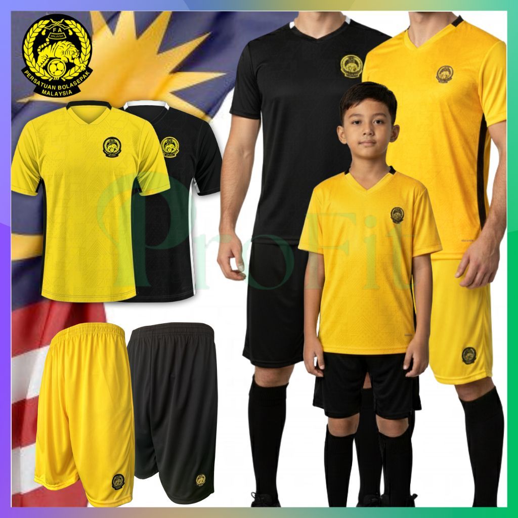 MEN / KIDS JERSEY T-SHIRT PERSATUAN BOLA SEPAK MALAYSIA (FAM) SHORT ...