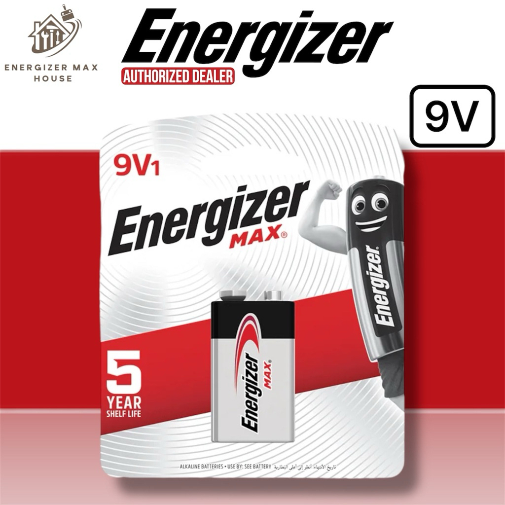 Energizer Max 9V Alkaline Battery Original Long Lasting for Smoke ...
