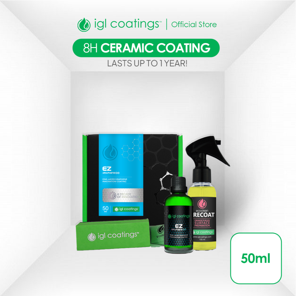 IGL Ecocoat EZ | Graphene Ceramic Coating 8H | Hidrophobik & High Gloss ...