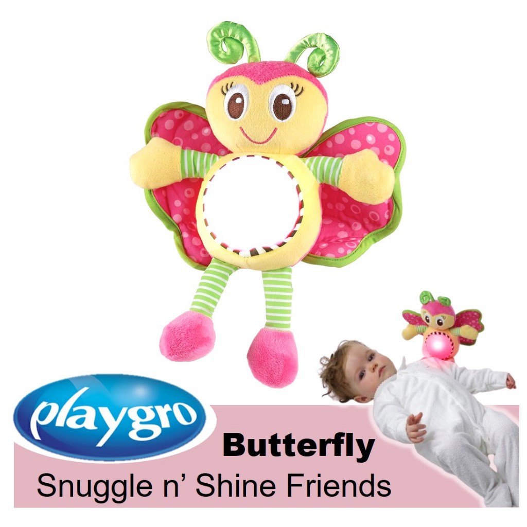 Playgro Snuggle n' Shine Friends Butterfly (3 Months+), Bedside Toys ...