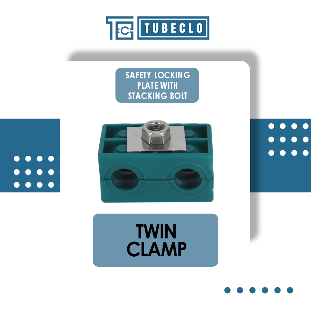 Twin Polypropylene (PP) Pipe Clamp with Locking Plate & Stacking Bolt ...
