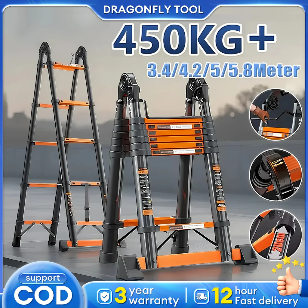 Telescopic Multi-functional Portable Engineering Lift Ladder Tangga ...