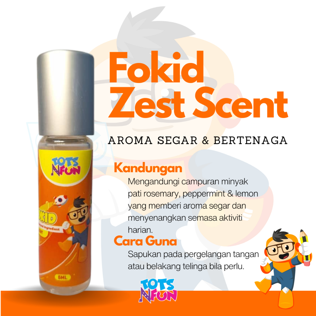 FOKID TotsNFun Essential Oil Roll On – Aromaterapi Kanak-kanak untuk ...