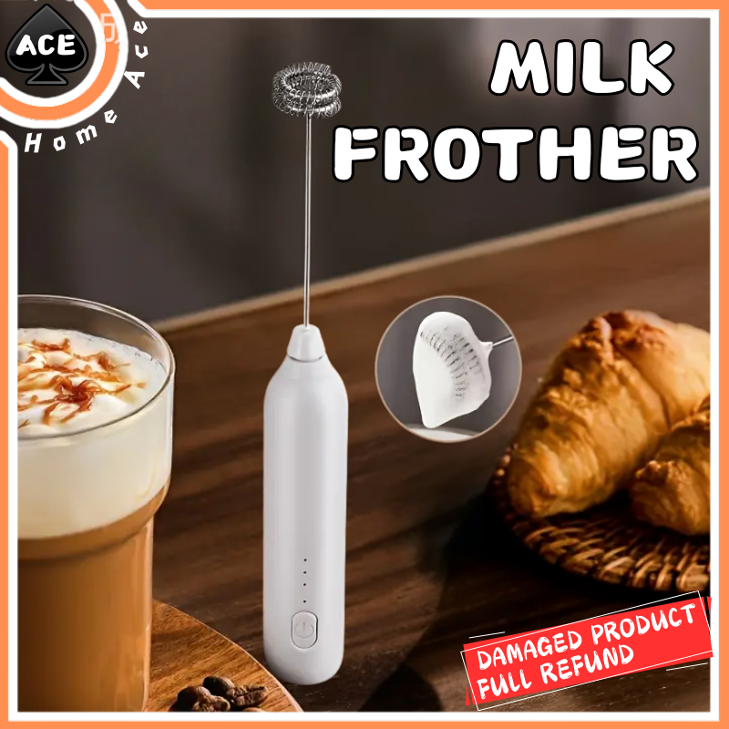HomeAce Electric Coffee Mixer Rechargeable Milk Shaker Frother Foamer ...