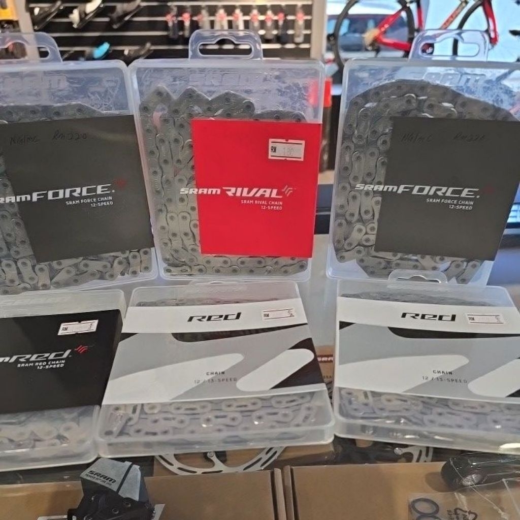 SRAM 12SPEED 13 SPEED ROAD CHAIN RED FORCE RIVAL | Shopee Malaysia