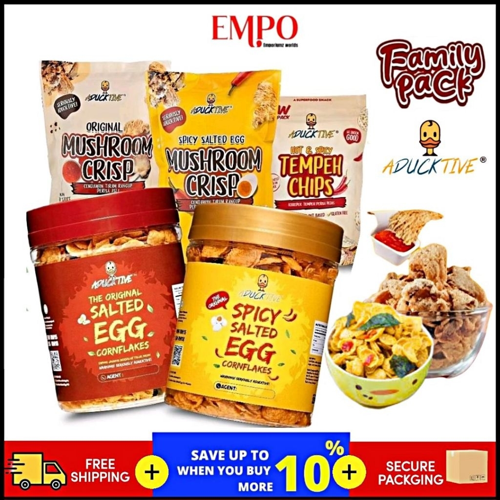 Aducktive Spicy /Original Salted Egg Cornflakes 200g chip kerepek ...