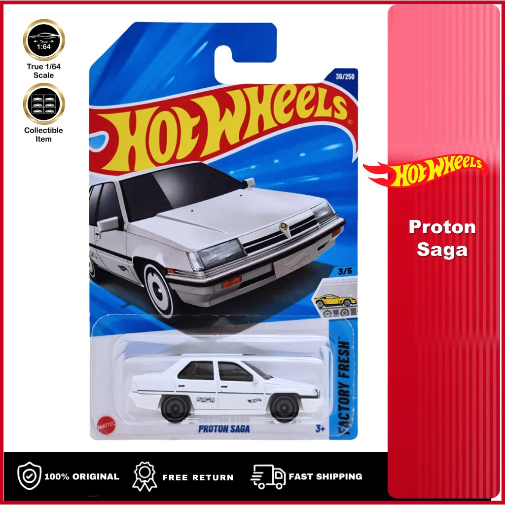 Hot Wheels Proton Saga Factory Fresh 3/5 Diecast Model Car | Shopee ...