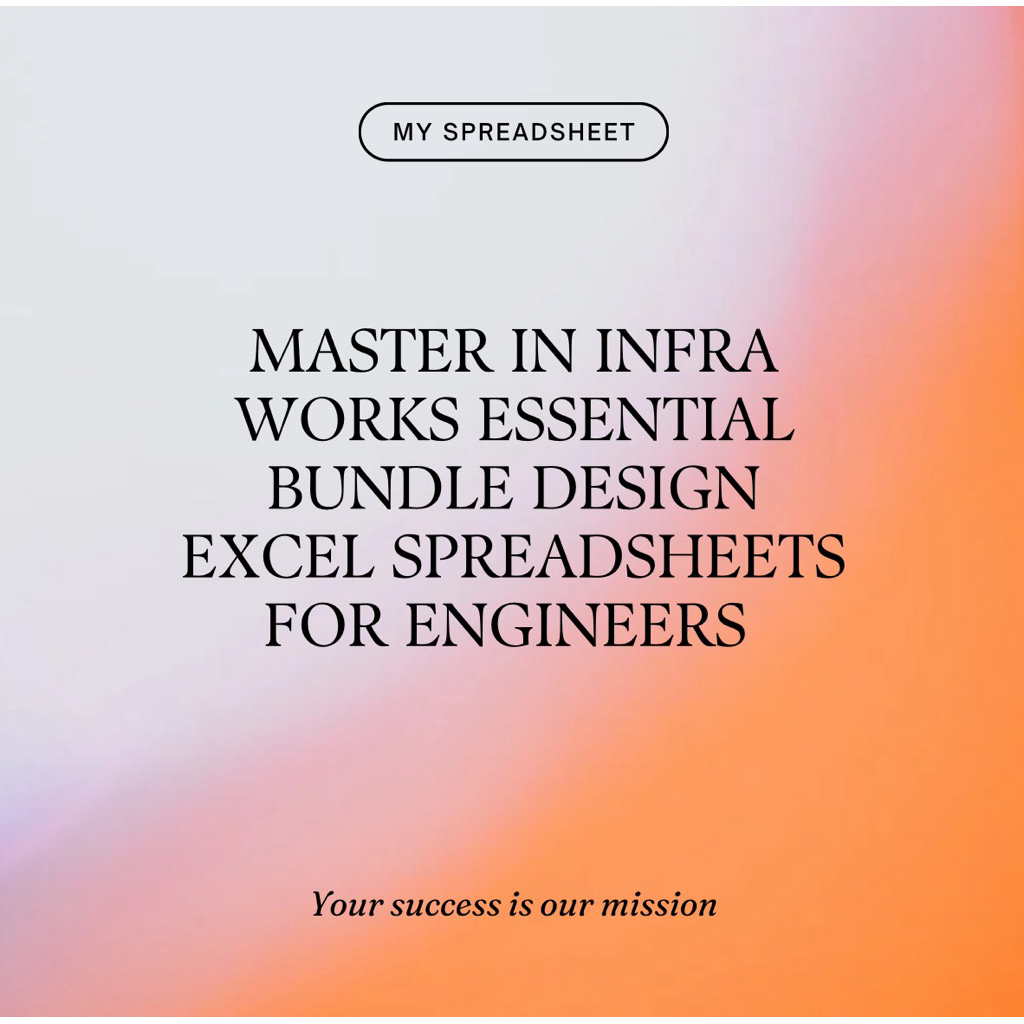 Master in infra works essential bundle design excel spreadsheets for ...