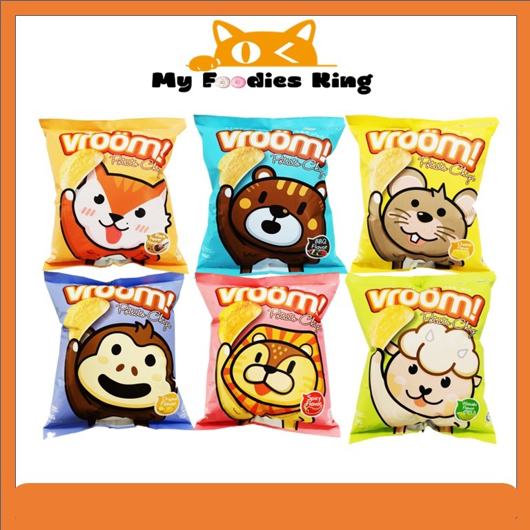 60g VROOM Potato Chips Snacks Original / Blk Pepper / Wasabi / Cheese ...