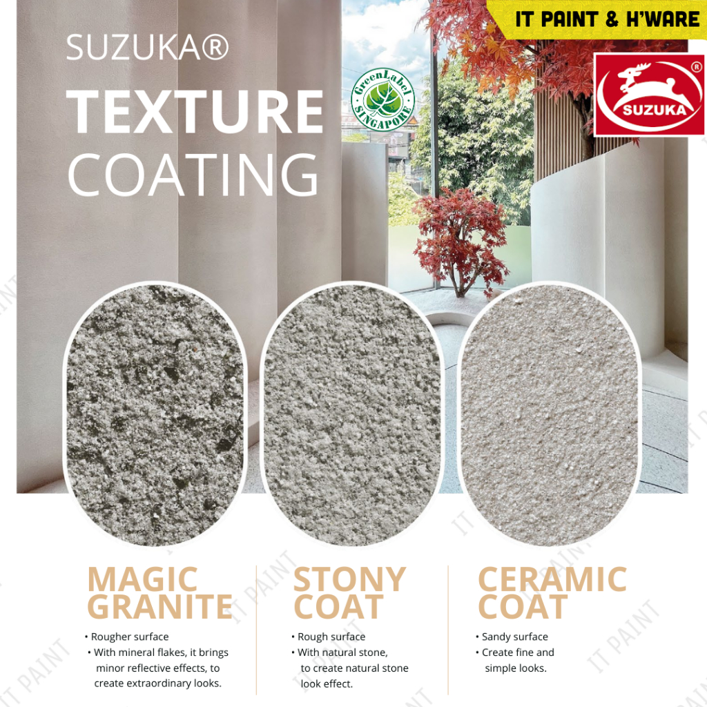 [NSC] 25kg Suzuka Texture Coating Stony Coat Finish Full Set Cement ...