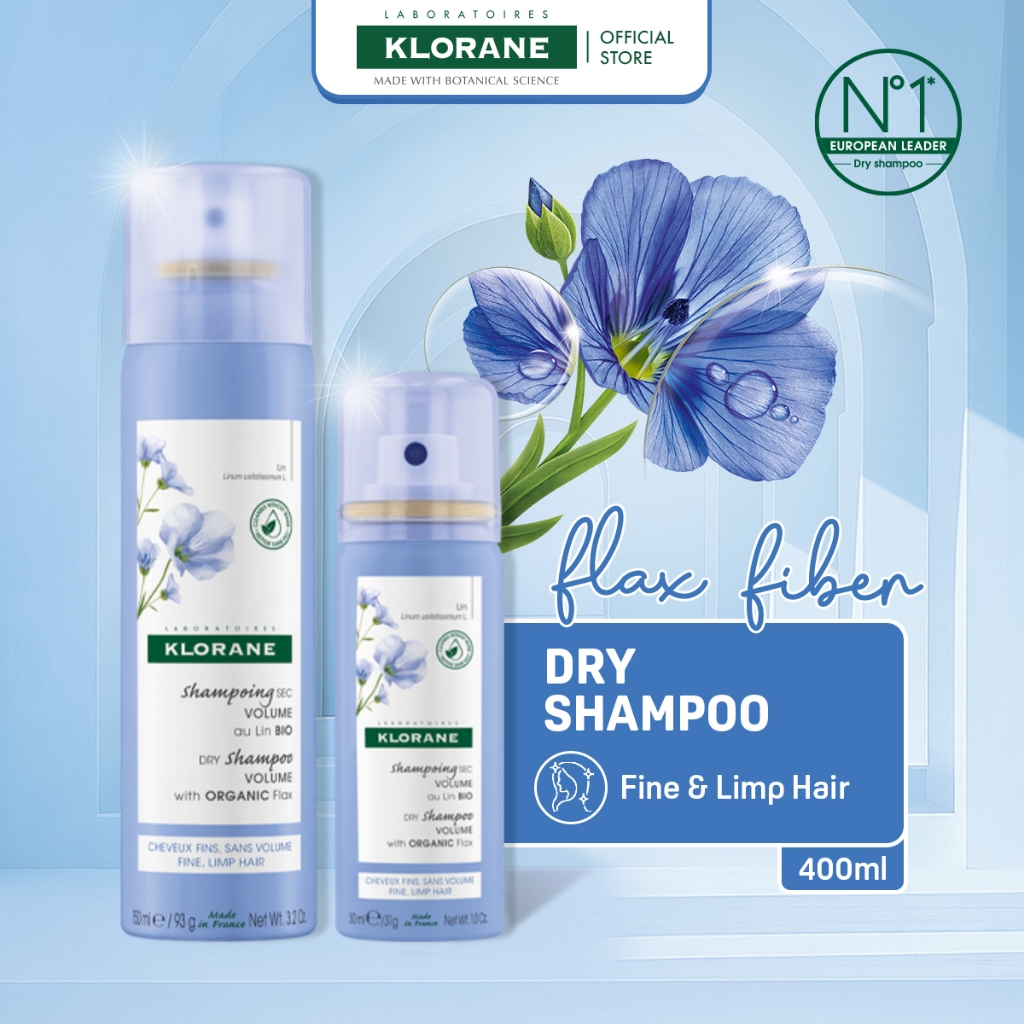 Klorane Volumizing Dry Shampoo With Organic Flax (150ML / 50ML ...