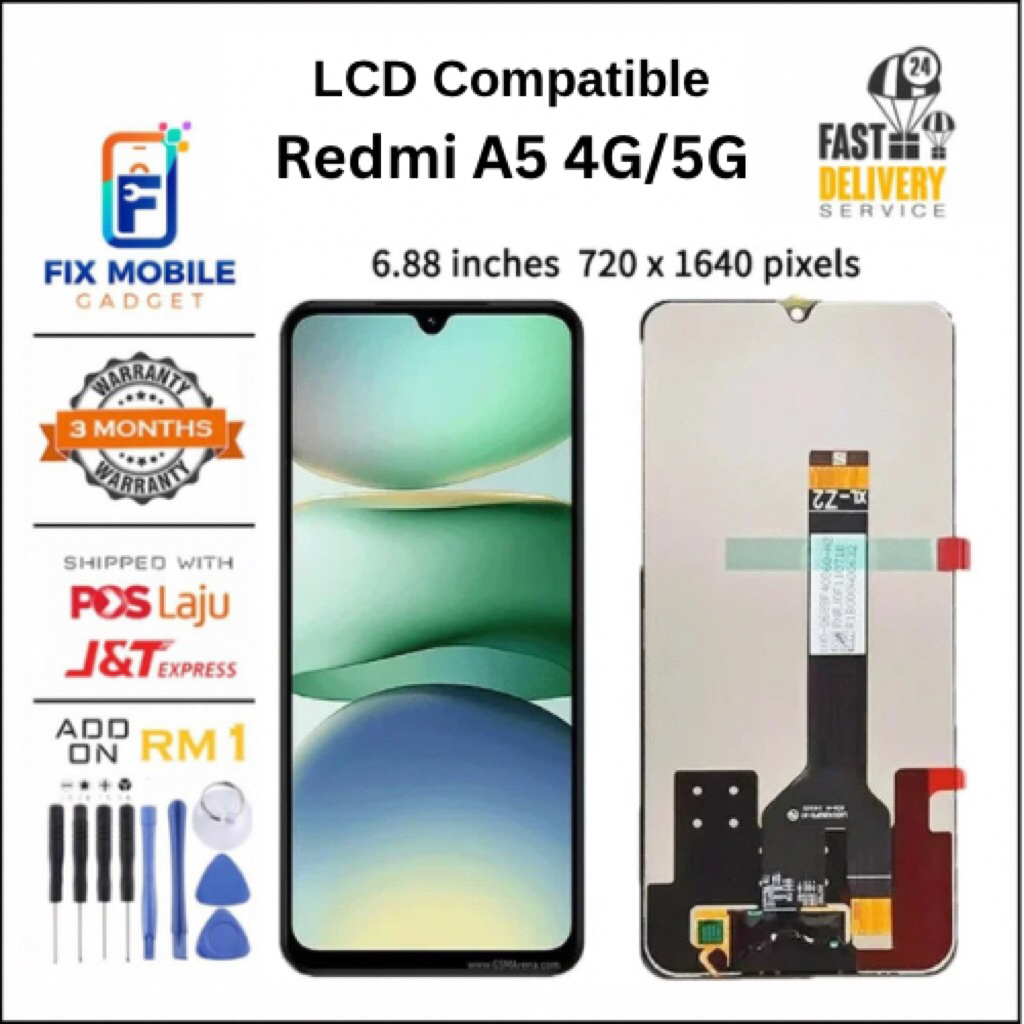 LCD Compatible for Redmi A5 (4G, 5G) / Xiaomi Poco C71 High quality LCD ...