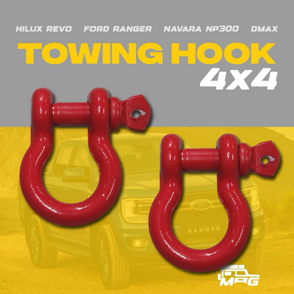 TOWING HOOK 4x4 HILUX REVO/FORD RANGER/NAVARA/DMAX SHACKLE | Shopee ...