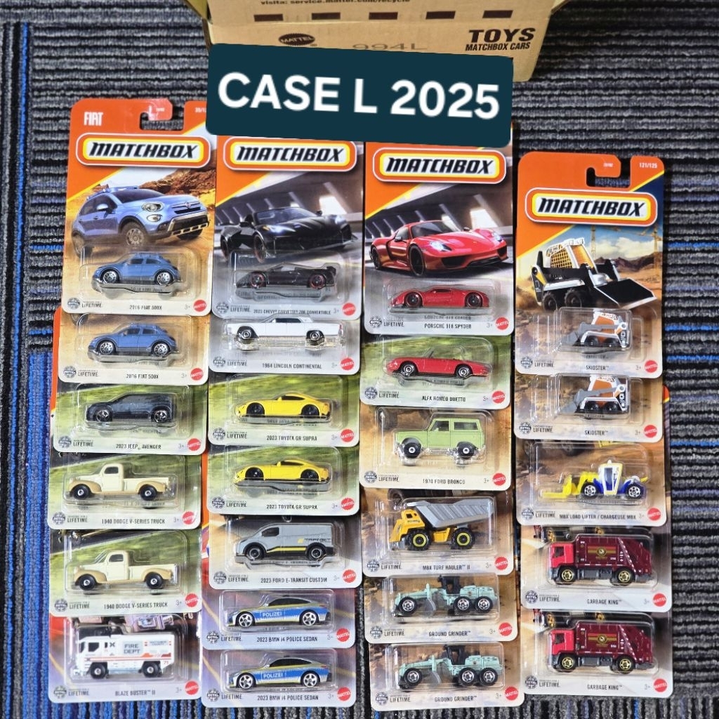 MATCHBOX MAINLINE DASH L 2025 BMW i4, CORVETTE, GR SUPRA, FIAT, GARBAGE ...