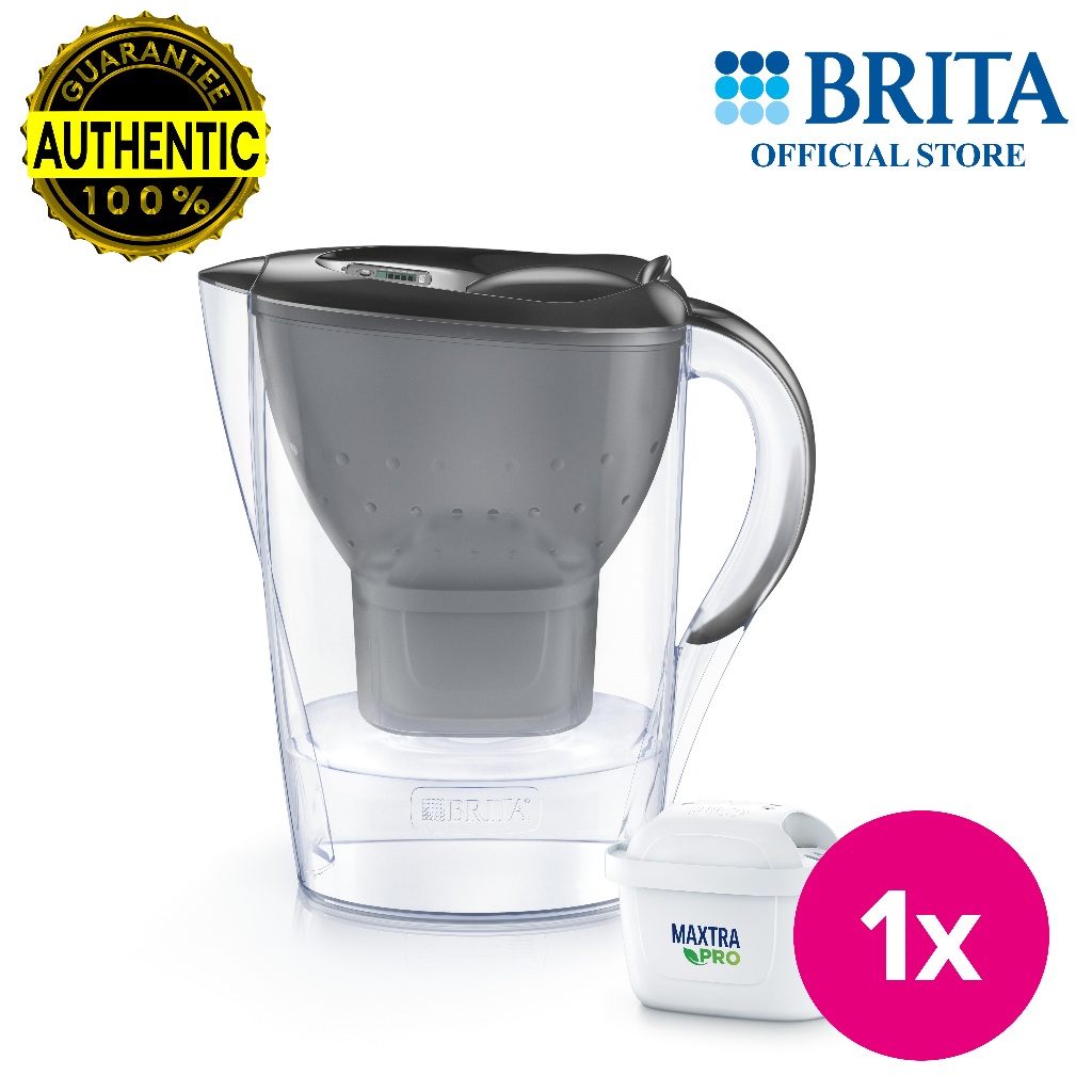 BRITA Water Filter Jug Marella (2.4L) GREY incl. 1 MAXTRA PRO Pure ...