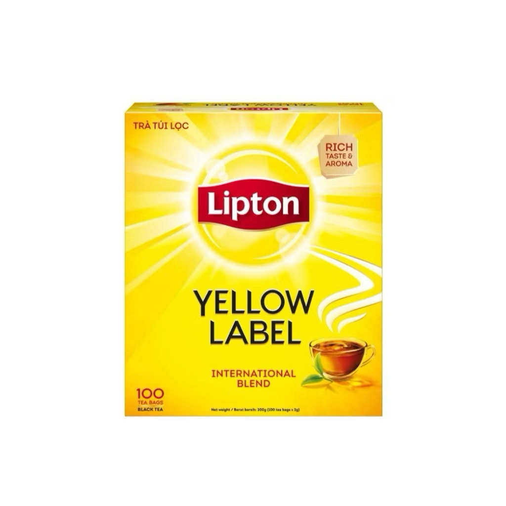 (Outer) LIPTON BOX Yellow Label Tea International Blend Black Tea 2g x ...