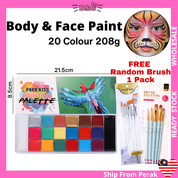 208g 20Color Body Art Face Paint Kit Profession Makeup Palette Oil ...
