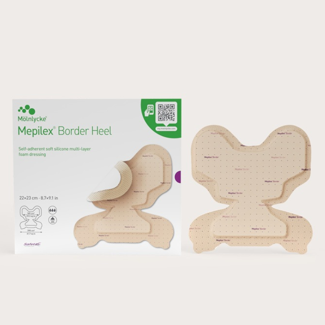 (READY STOCK) Mepilex Border Heel 22 x 23 cm (1 piece). Soft silicone ...
