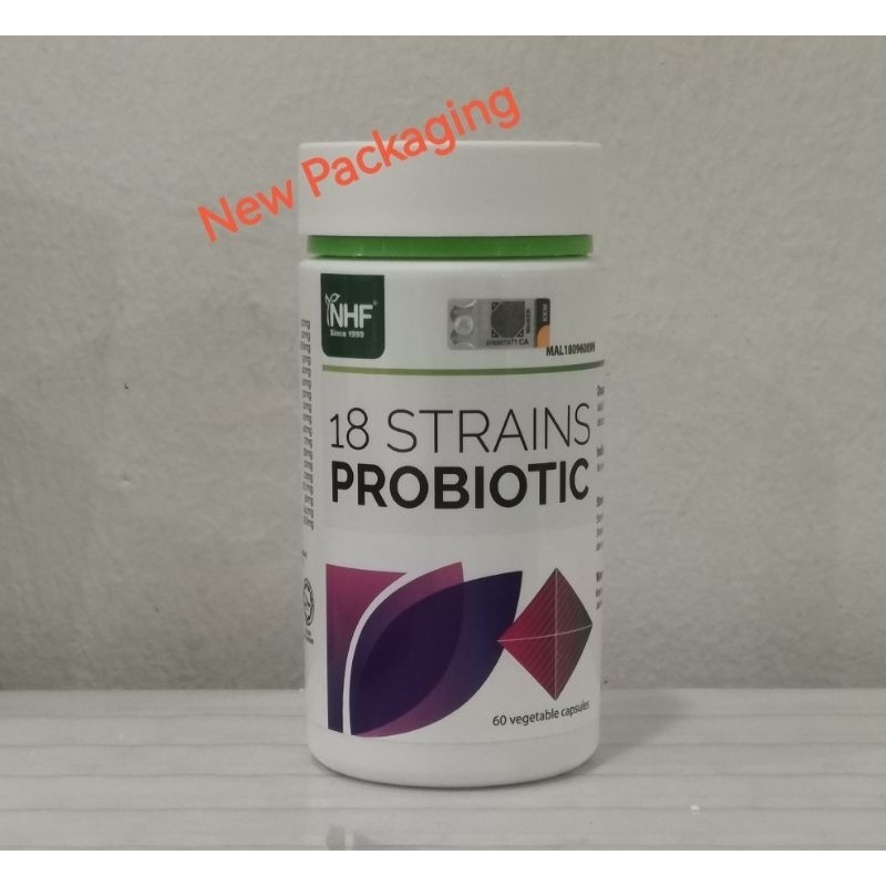 NHF 18 Strains Probiotic HALAL Probiotik, Gut Health(450mg x 60 caps ...