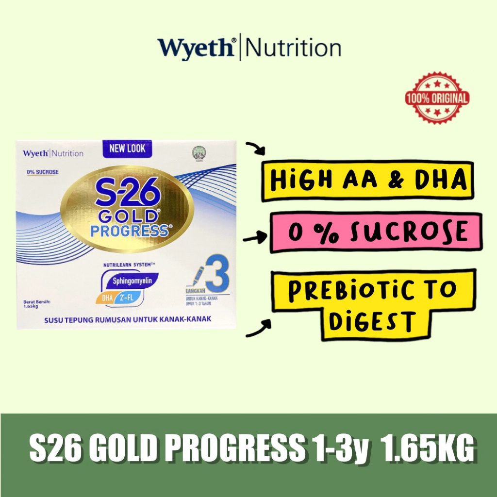 Wyeth Nutrition S26 Gold Progress Growing Up Milk Powder Formula 550g ...