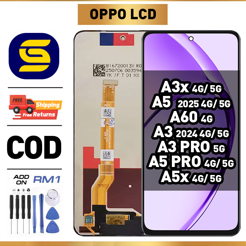 LCD OPPO A3x/ A5 2025/ A60 4G/ A3 2024/ A3 Pro 5G/ A5 Pro/ A5x ...