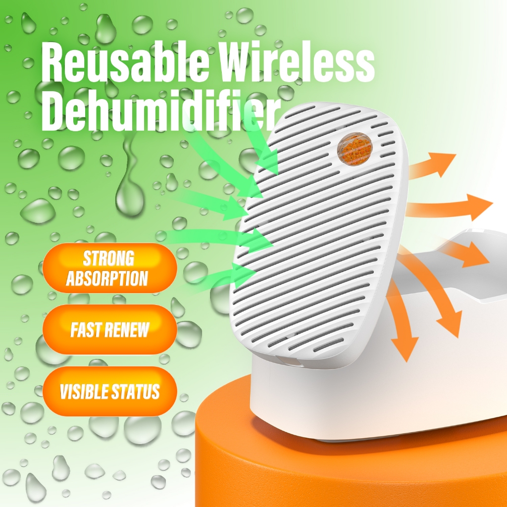 Reusable Dehumidifier Moisture Absorber Penyerap Lembapan Wireless ...