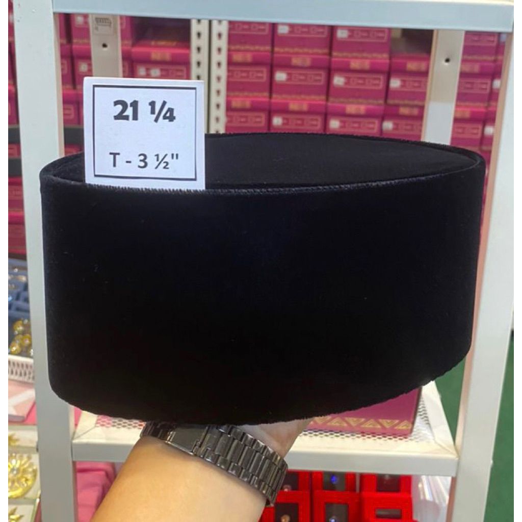 Songkok Rata / Flat Tinggi 3 1/4” Baldu Tebal Gred AA | Shopee Malaysia