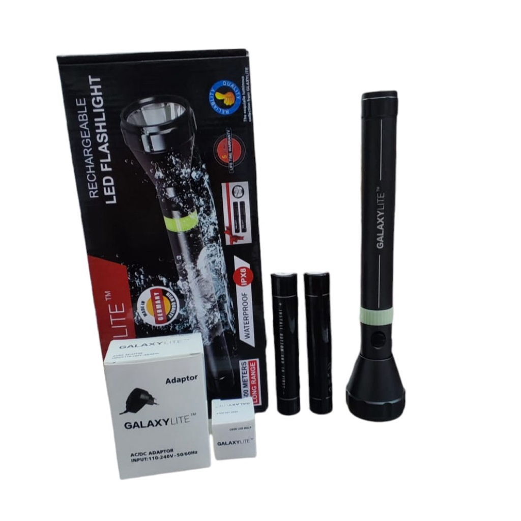 (5 Years Warranty) Rechargable Flashlight Made in Germany waterproof ...