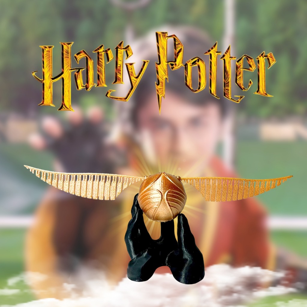 Harry Potter Golden Snitch | 3D Printed Replica Collectible with Stand ...