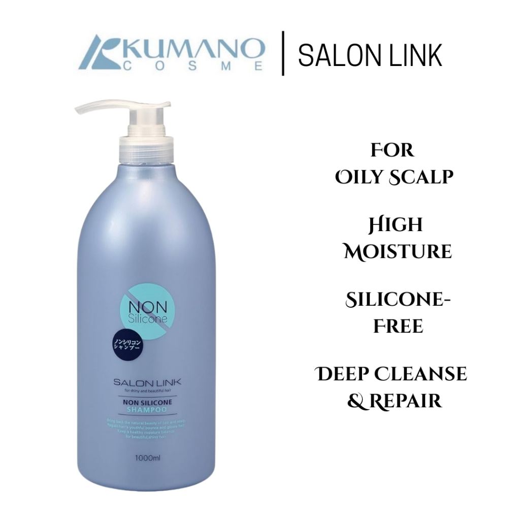 Salon Link Non Silicone Shampoo (1000ml) Light Purple Silicone-Free ...