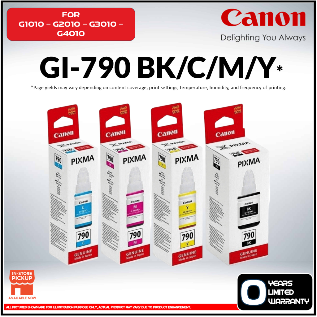 Canon Original Genuine GI-790 Refill Ink For Canon Pixma G1010 G2010 ...